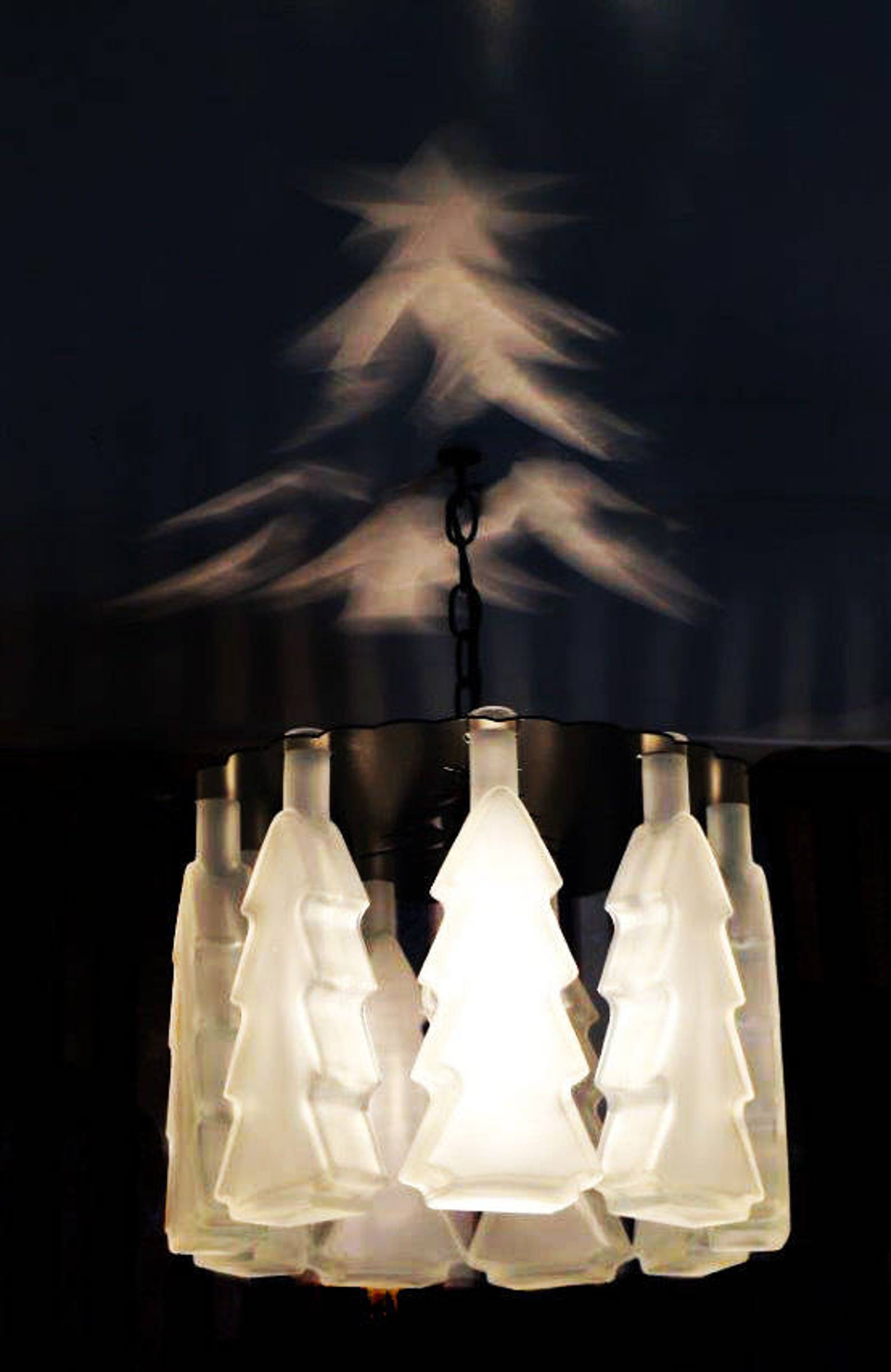 CHRISTMAS TREE CHANDELIER Shadow Light Ceiling Light - Etsy