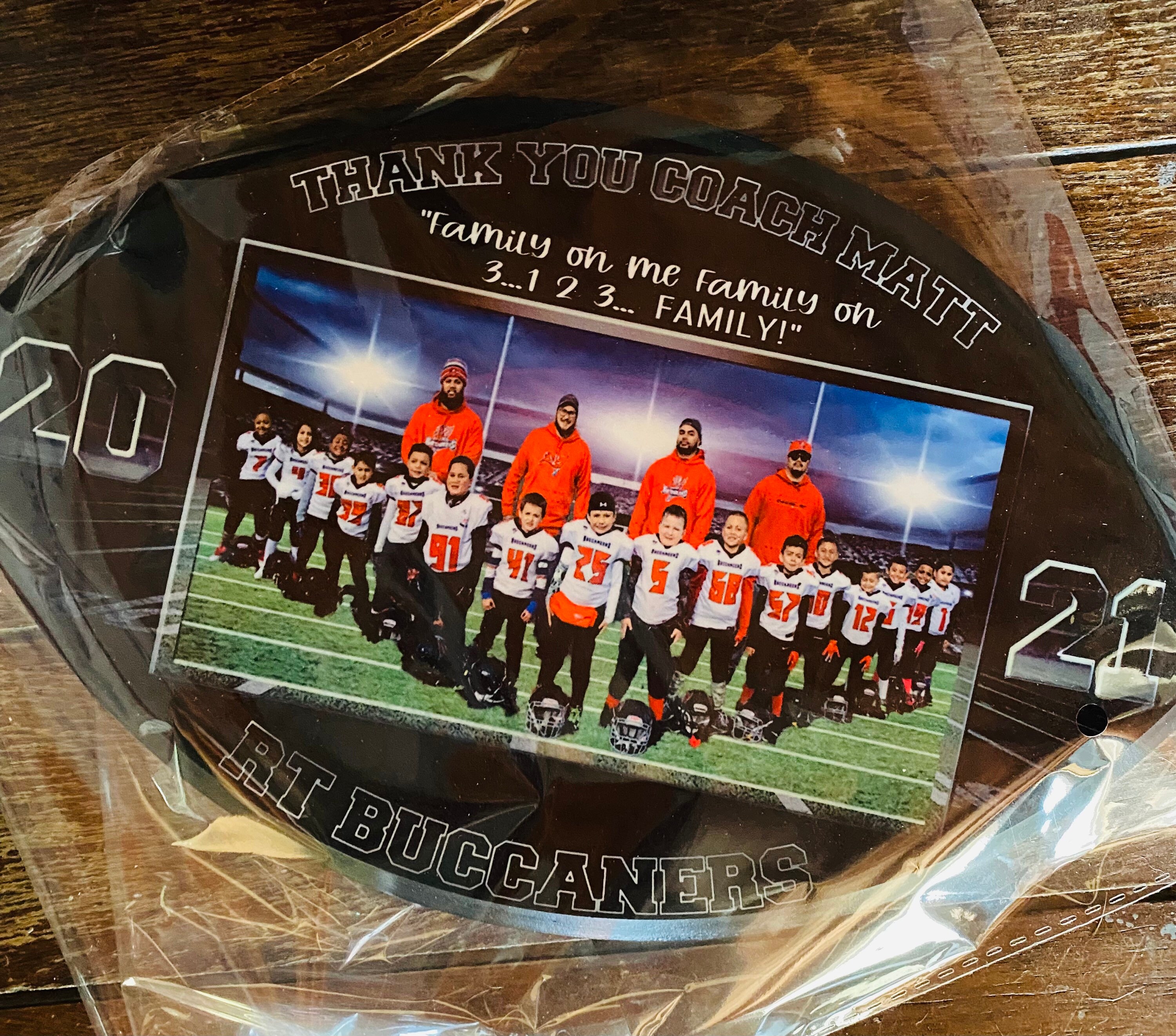 Personalized Football Shape Plaque. Makes for Great Team | Etsy