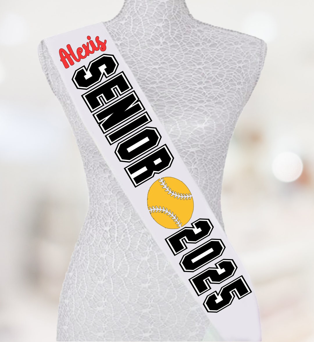 Senior Sashes - Softball Sashes. Customized Sash for Any Occasion ...