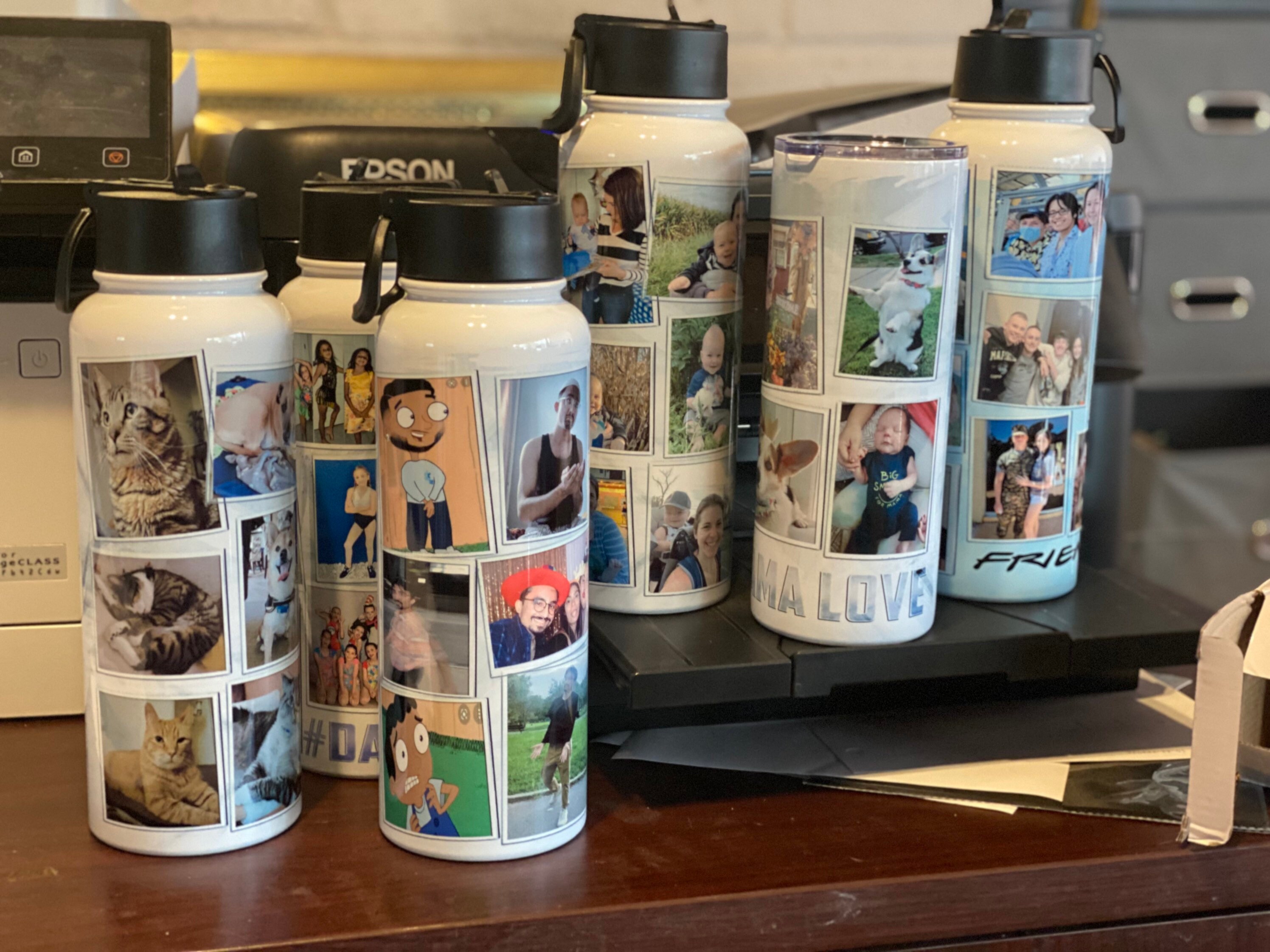 Customized Photo Collage Hydro Water Bottle/tumbler - Etsy