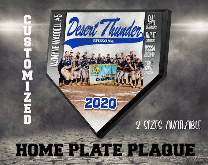 Custom Baseball/softball Home Plate Plaque. Personalized - Etsy