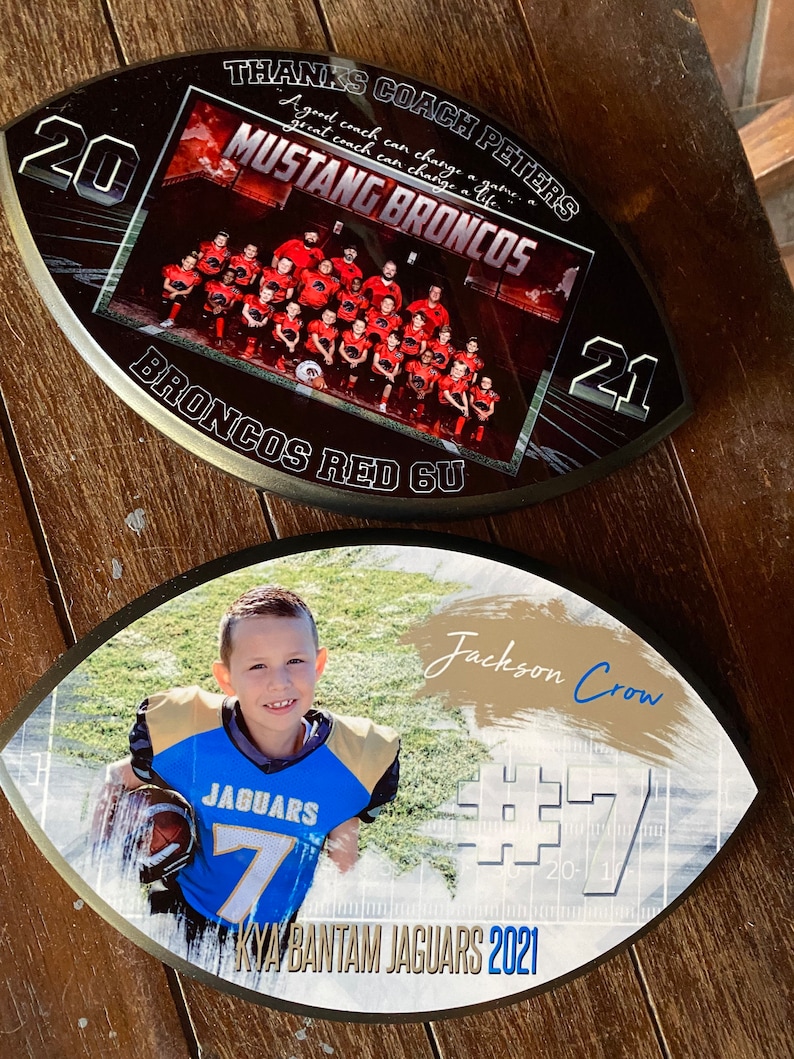 Personalized Football Shape Plaque. Makes for Great Team - Etsy