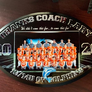 Personalized Football Shape Plaque. Makes for Great Team Gifts, Senior ...