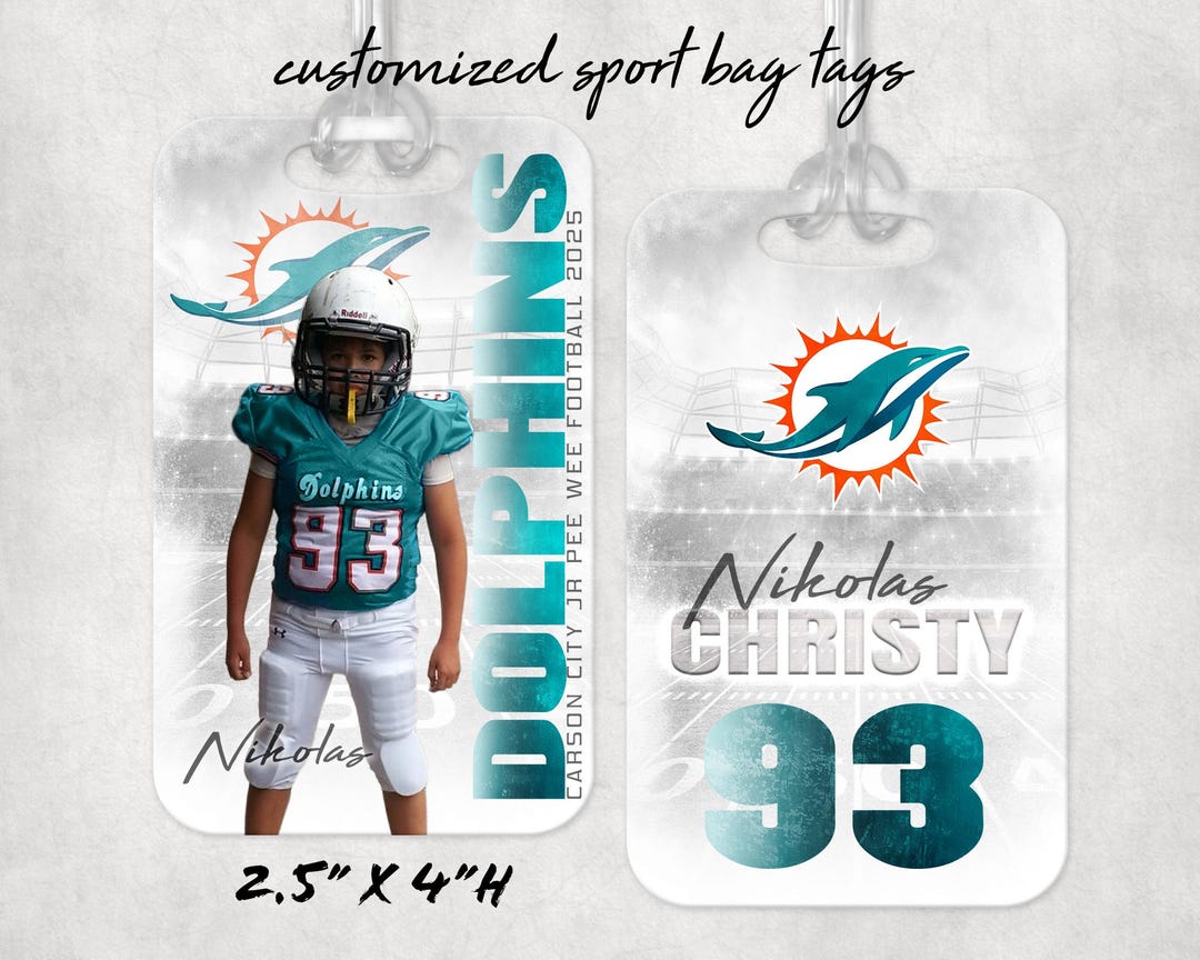 Customized Sport Bag Tags. Personalized Photo Luggage Equipment Bag Tag ...
