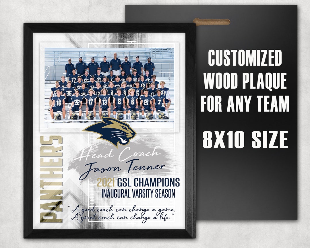 Personalized 8X10 Plaque. Makes Great Team / Senior/coaches Gift ...