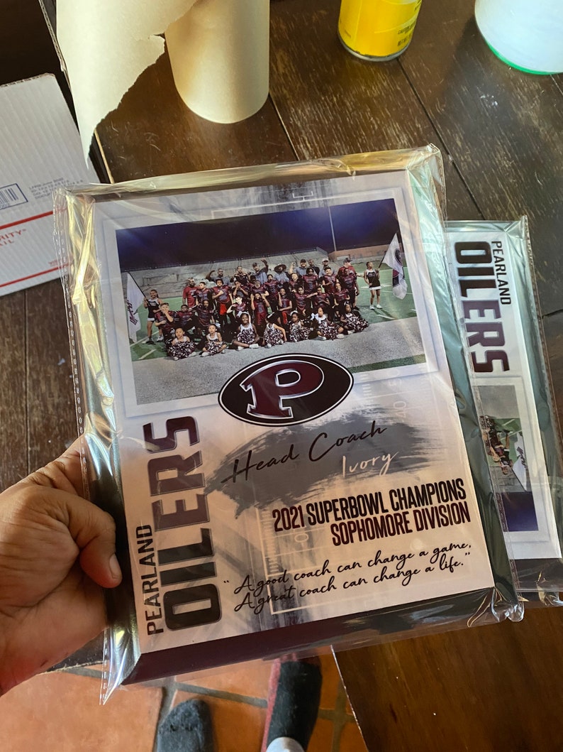 Personalized 8X10 Plaque. Makes Great Team / Senior/coaches - Etsy