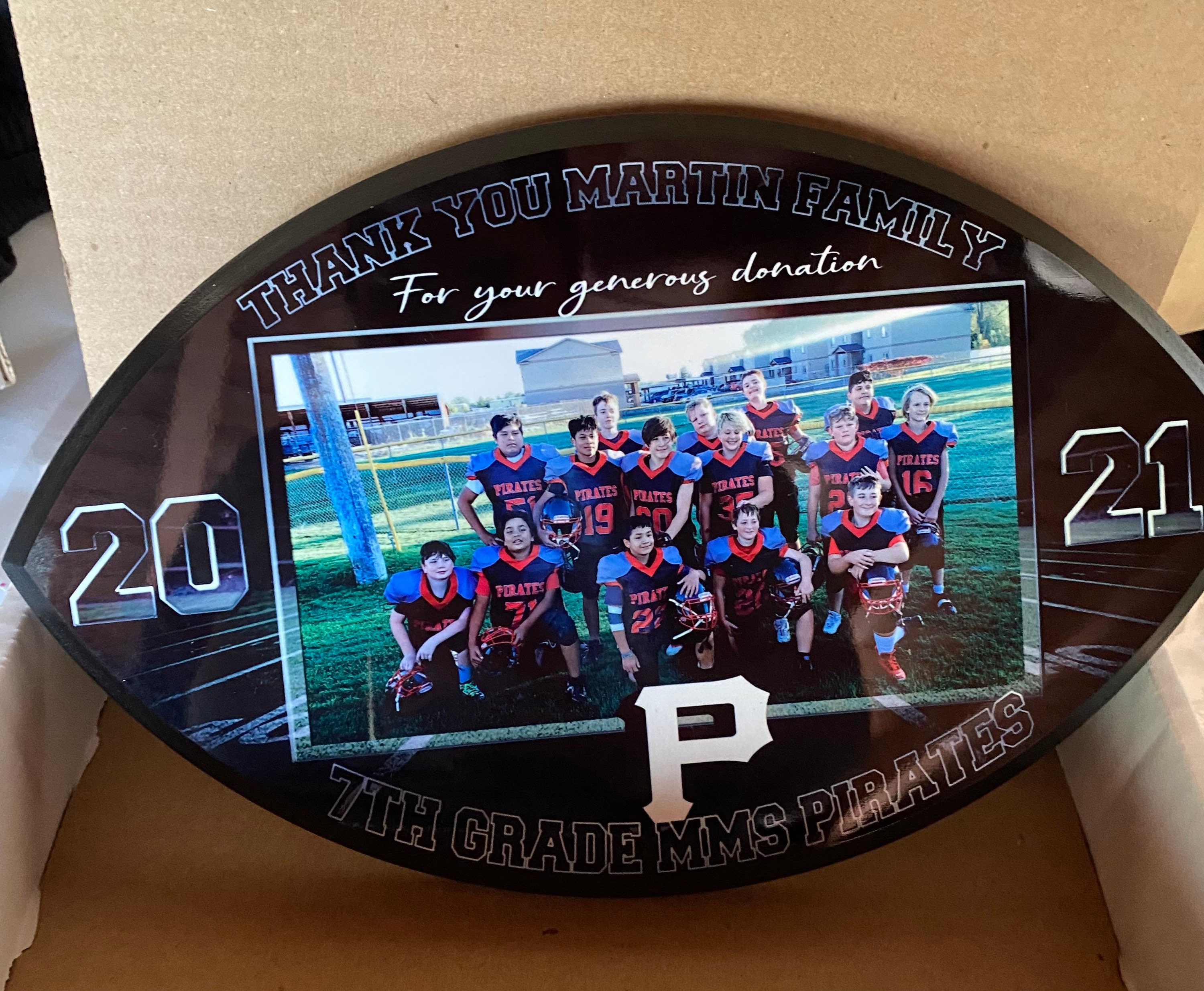 Personalized Football Shape Plaque. Makes for Great Team | Etsy