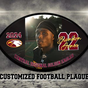 Personalized Football Shape Plaque. Makes for Great Team Gifts, Senior ...