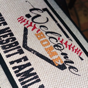 Welcome to Our Home Softball/baseball Door Mat. Great for Housewarming ...