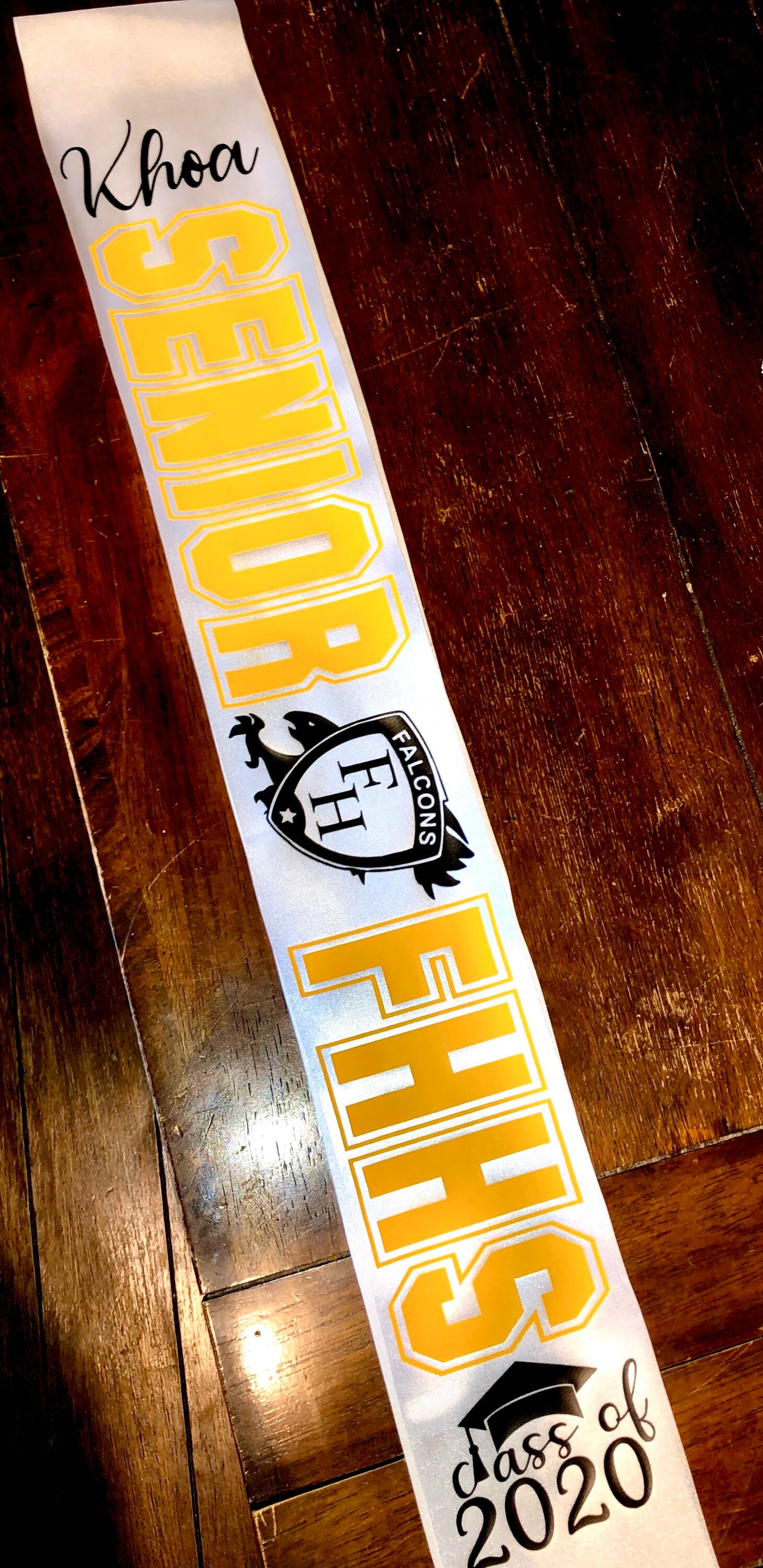 Senior Class Sashes -customized Sash for Any Sport or Team/school Event ...