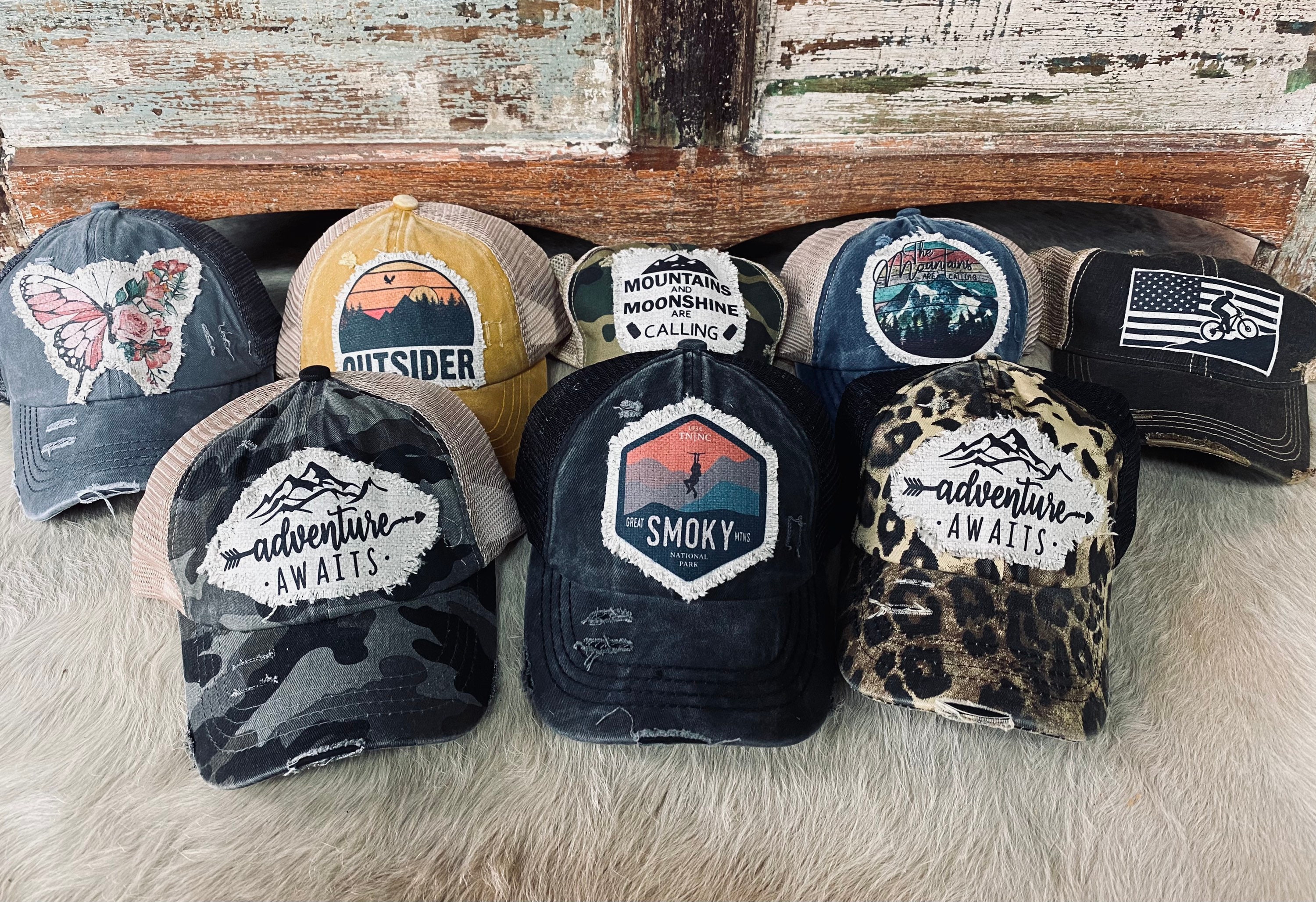 Distressed Logo Hat Custom Distressed Raggy Patch Hat With - Etsy