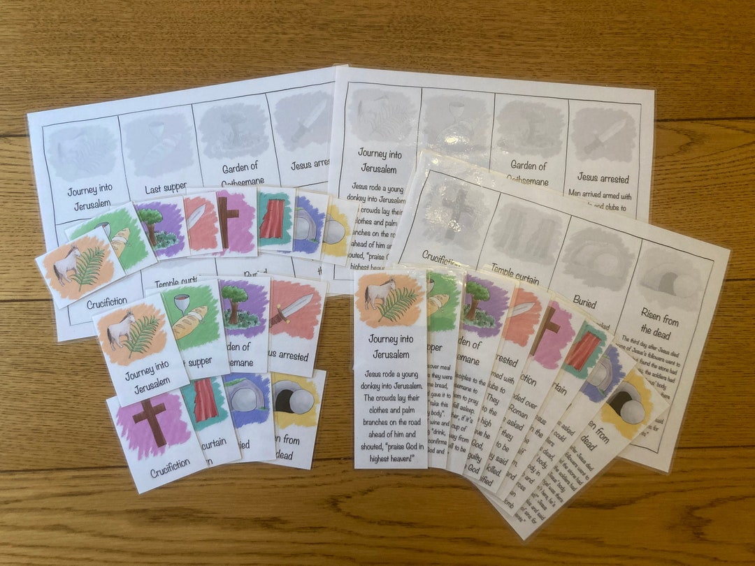 Easter Story Cards Printable Easter Sequencing Cards - Etsy