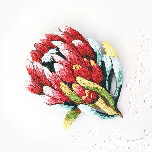 Protea Embroidery - Etsy