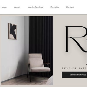 WIX Website Template - Interior Design - Etsy