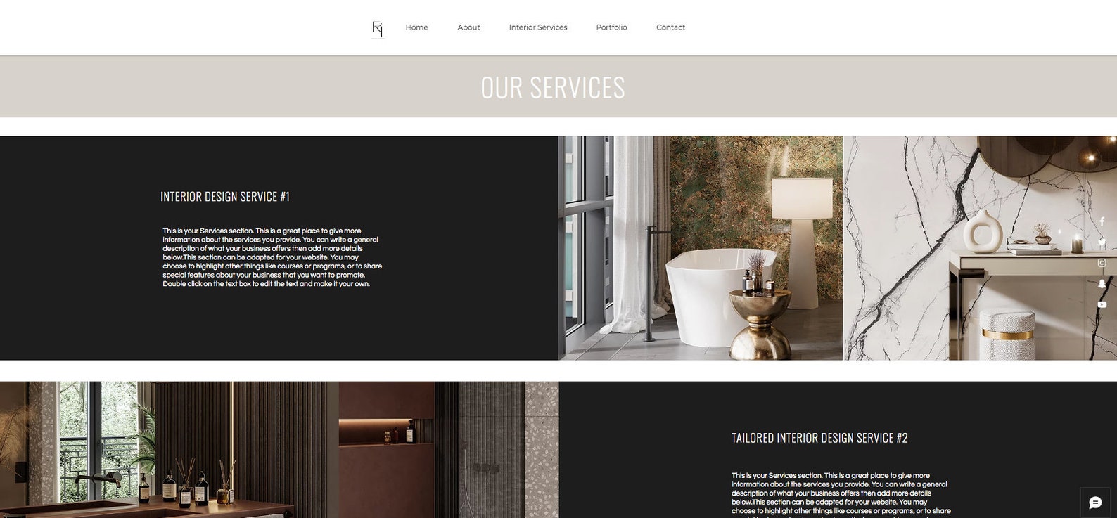 WIX Website Template - Interior Design - Etsy