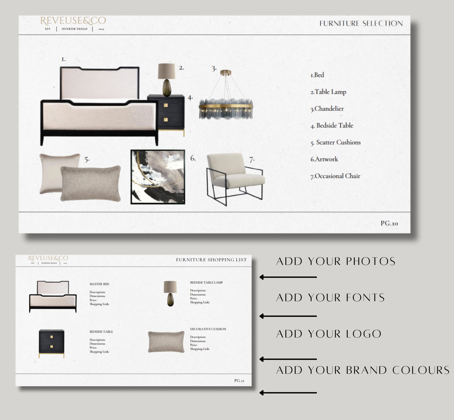 Interior Design Project Development Template | Client Presentation ...