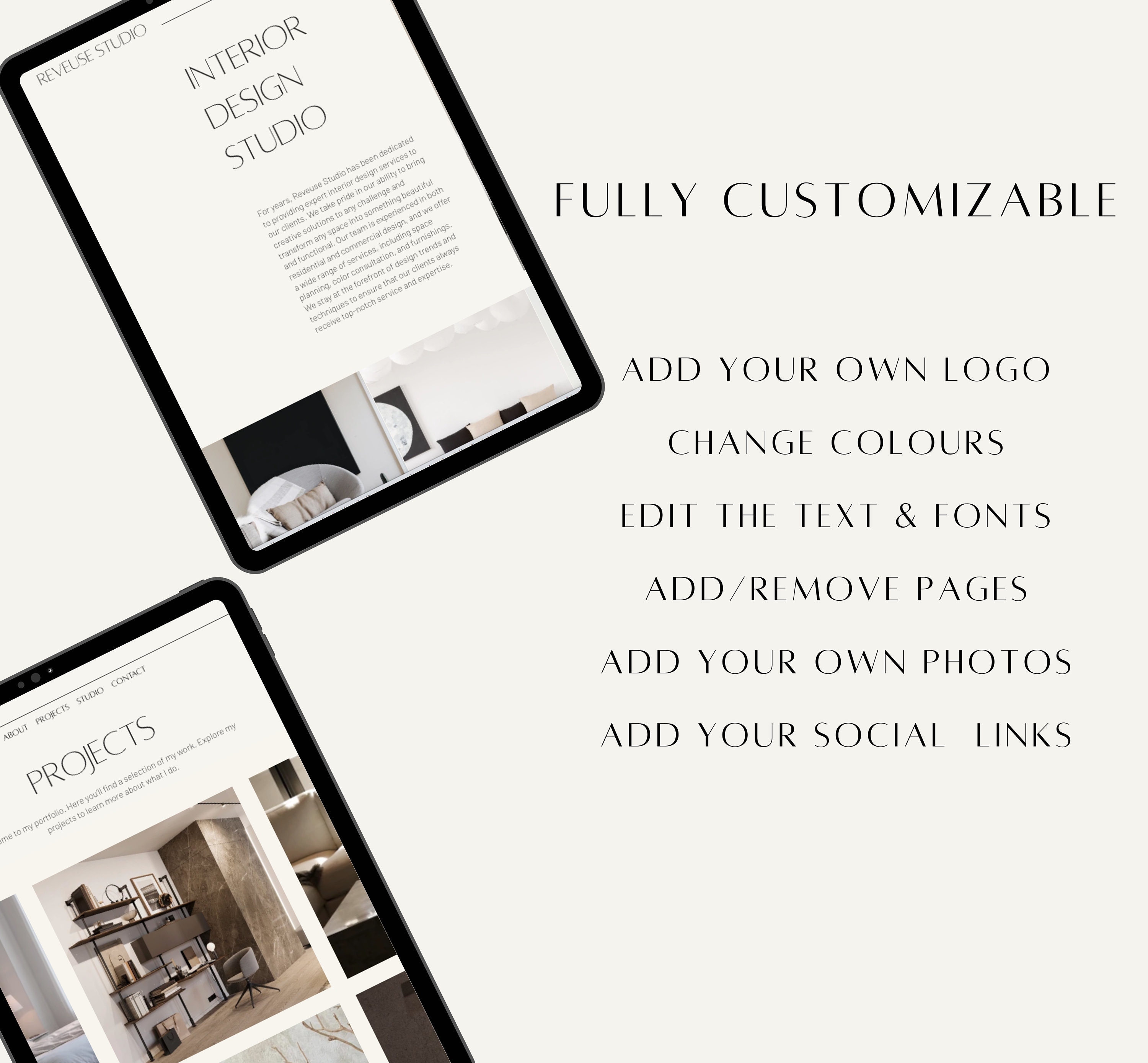 WIX Website Template - Interior Design | Interior Design Website ...