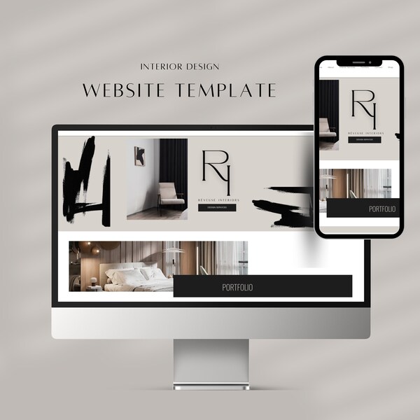 Wix Interior Design Template Etsy