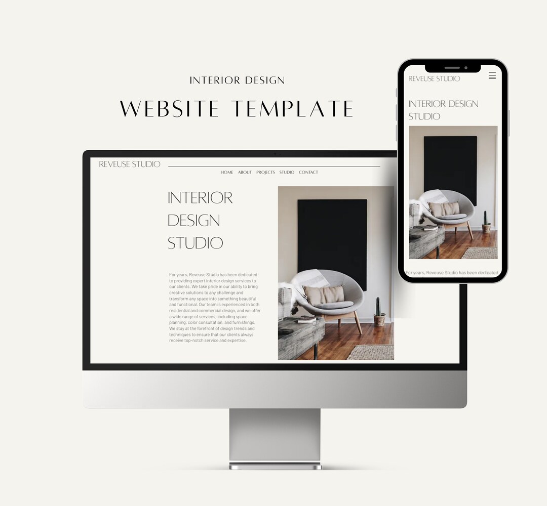 WIX Website Template - Interior Design | Interior Design Website ...