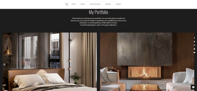 WIX Website Template - Interior Design - Etsy