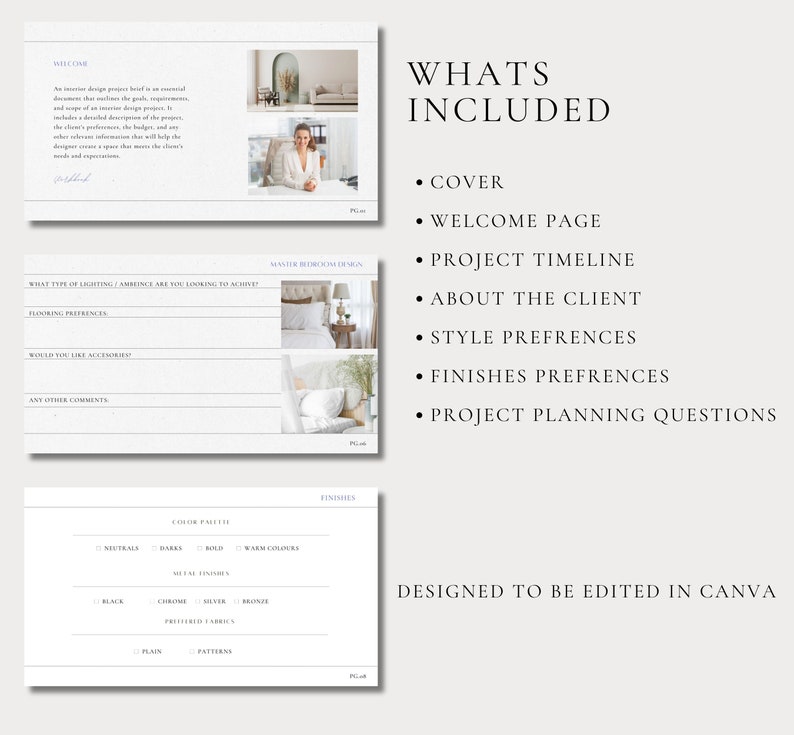 Interior Design Client Questionnaire - Discovery Form - Canva ...