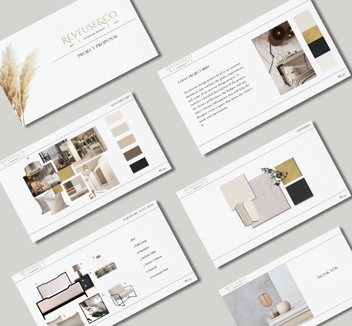 Interior Design Project Development Template | Client Presentation ...