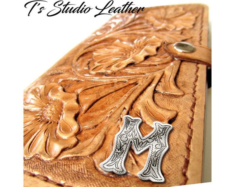 Western Style Hand Tooled Leather Wallet Style Phone Case by | Etsy