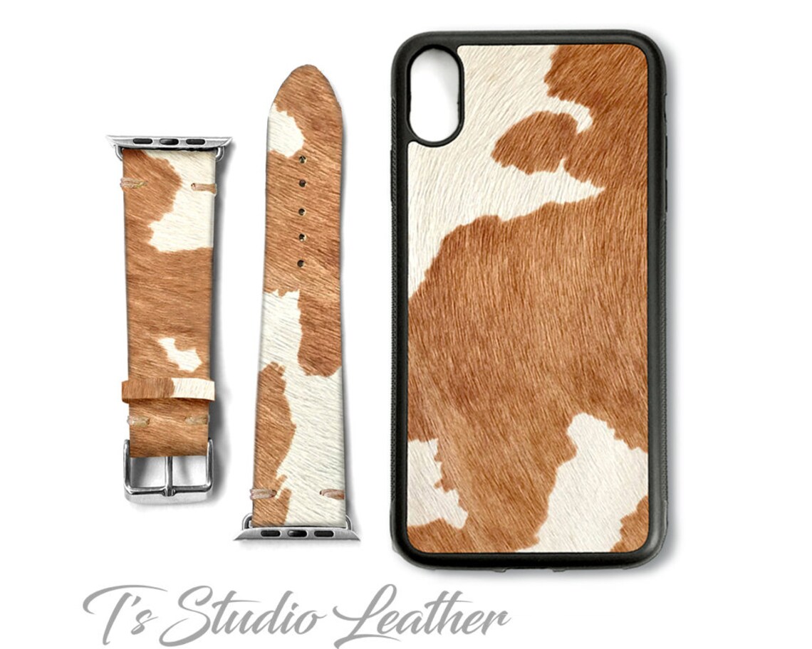 Western Style Black and Burgundy Leather Phone Case With | Etsy