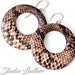 Black and White Python Snakeskin Leather Hoop Earrings - Etsy
