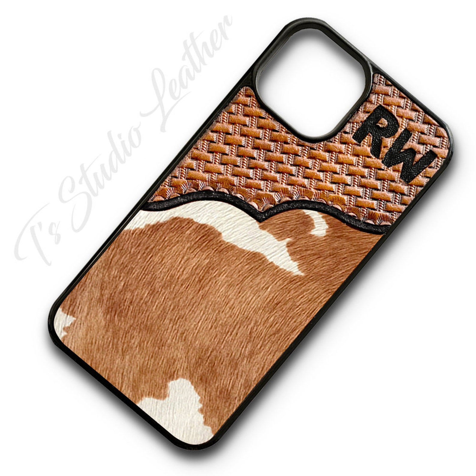 Perfect GIFT IDEA! Personalized Western Style Hand Tooled With Hair on ...