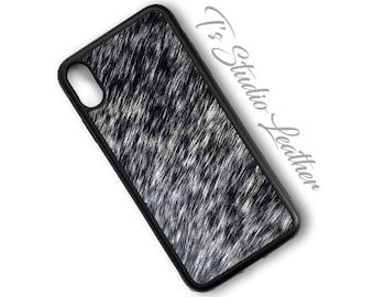 Western Style Hair on Cowhide Leather Phone Case Genuine - Etsy