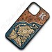 Western Style Hand Tooled With Ostrich Print Leather Phone Case, for ...