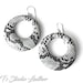 Black and White Python Snakeskin Leather Hoop Earrings - Etsy