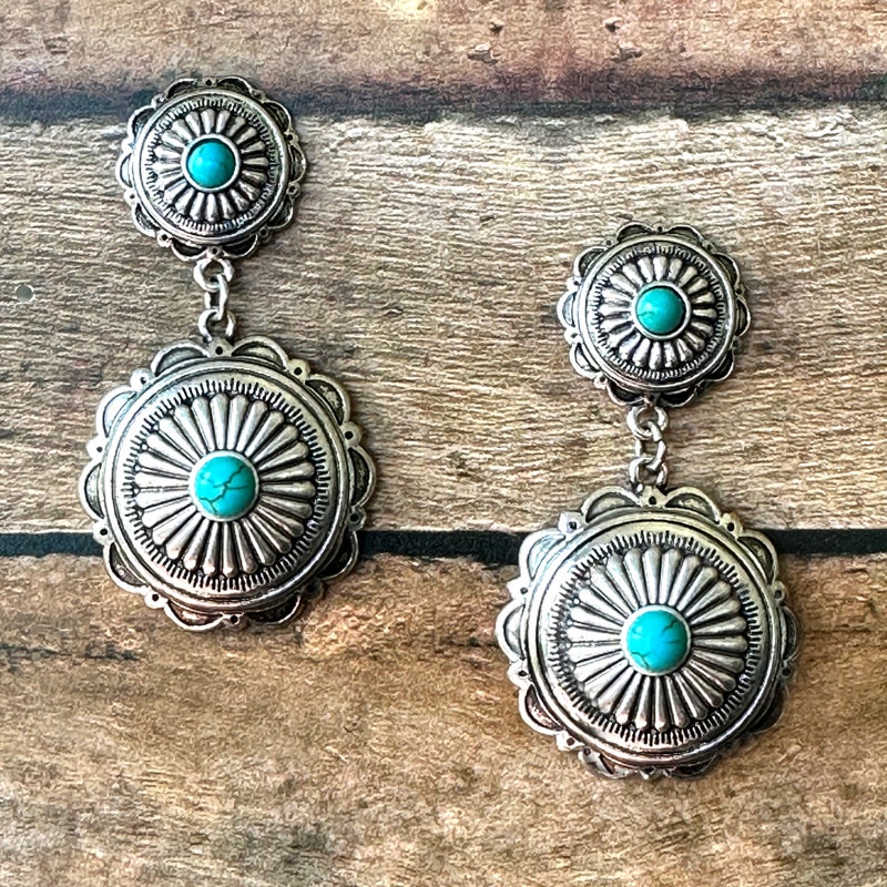 Concho Earrings - Etsy
