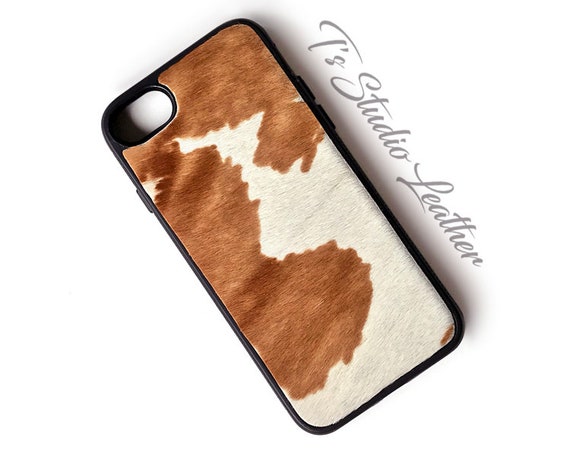 Western Style Hair on Cowhide Leather Phone Case Genuine - Etsy