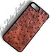 Cognac Brown Ostrich Print Leather Phone Case Genuine - Etsy