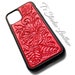 Hand Tooled Red Leather Phone Case Western Style Tool - Etsy