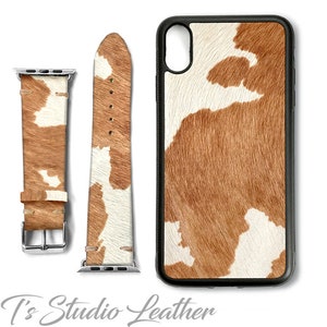 Western Style Hair on Cowhide Leather Phone Case - Genuine Cowhide ...