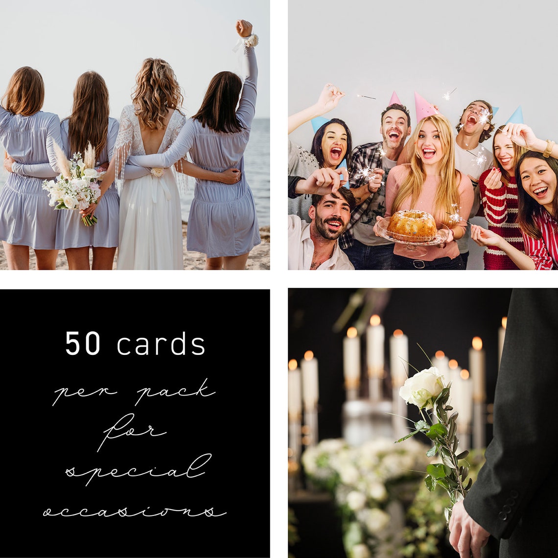 Elegant Well Wishes Cards Share a Memory for Celebration of Life 50 ...