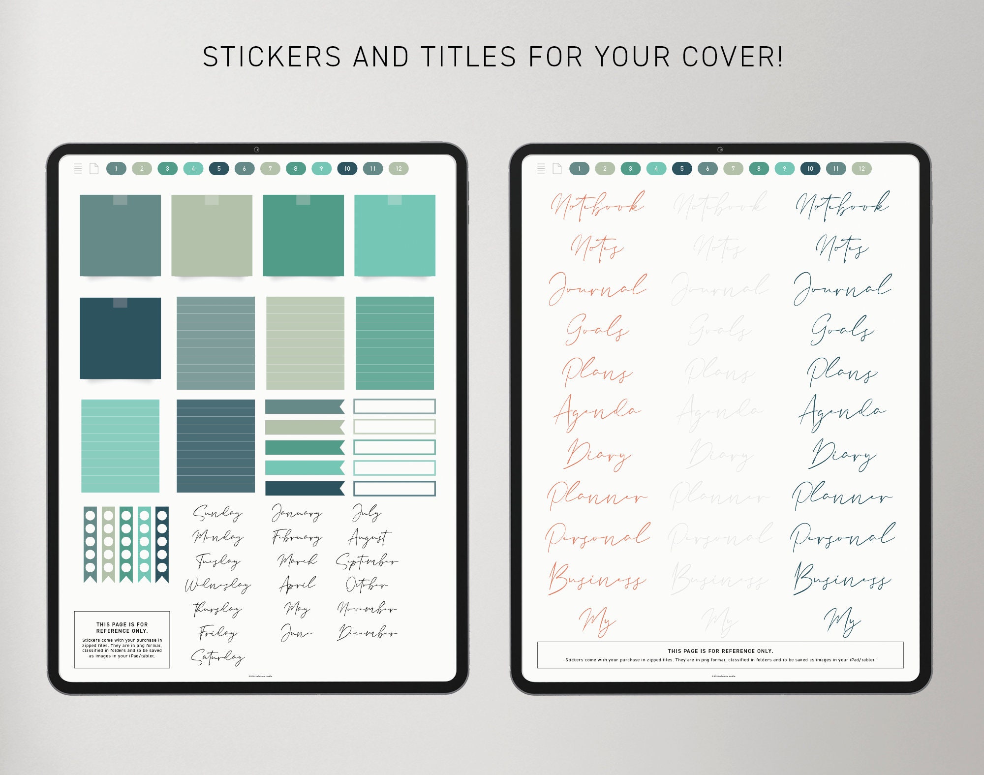 12 Tab Digital Notebook Paper Template for Digital Notes - Etsy