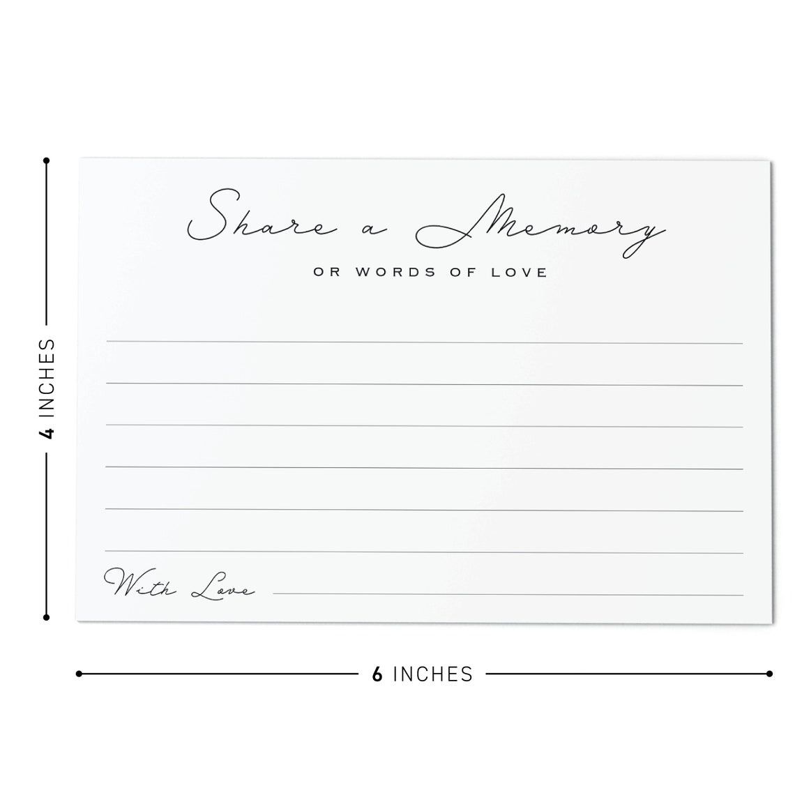 Elegant Well Wishes Cards Share a Memory for Celebration of Life 50 ...