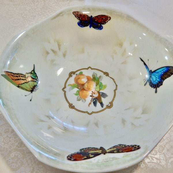 Porcelain Butterfly Bowl - Etsy