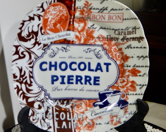 French Chocolate Plates- Set of Four - Etsy