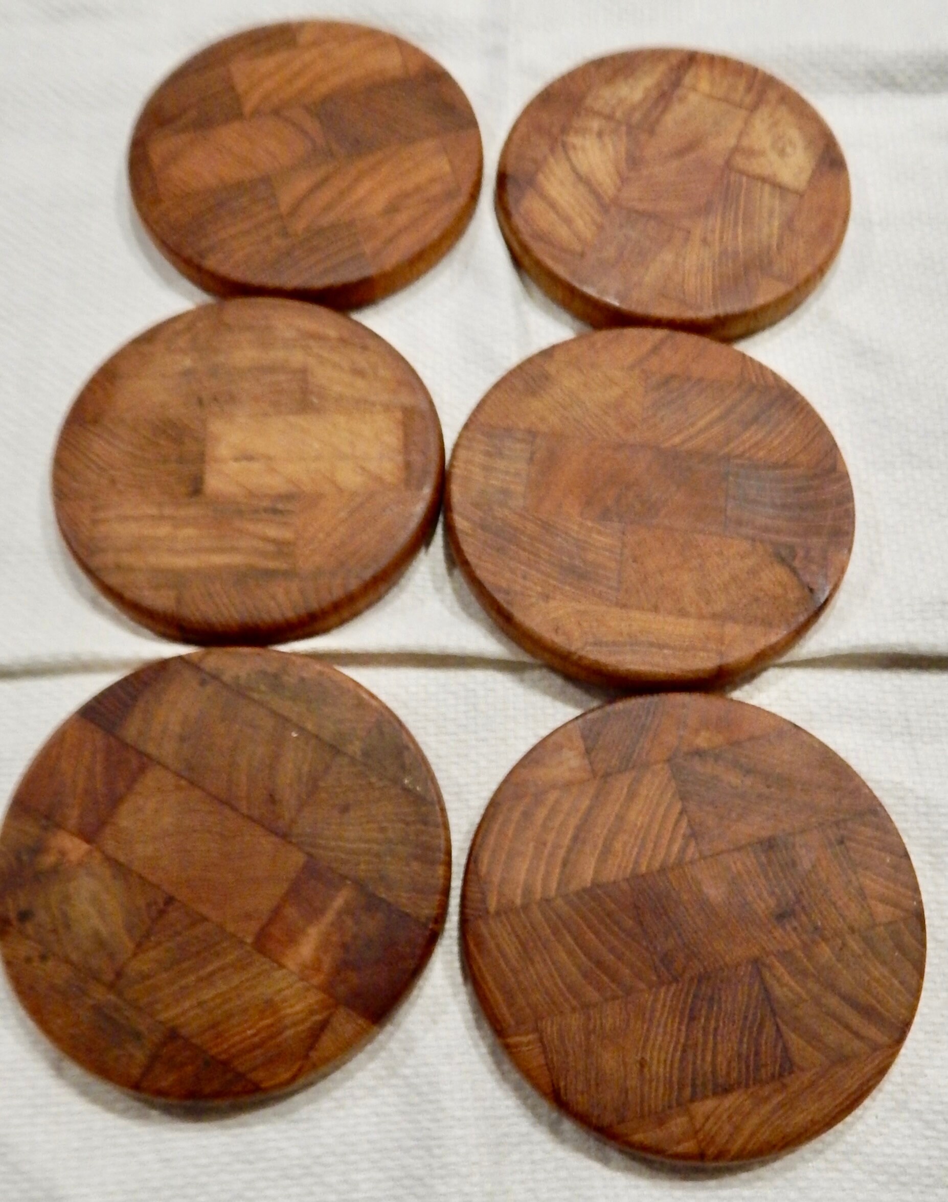 Brass Wine Coasters With Wood Inserts - Etsy