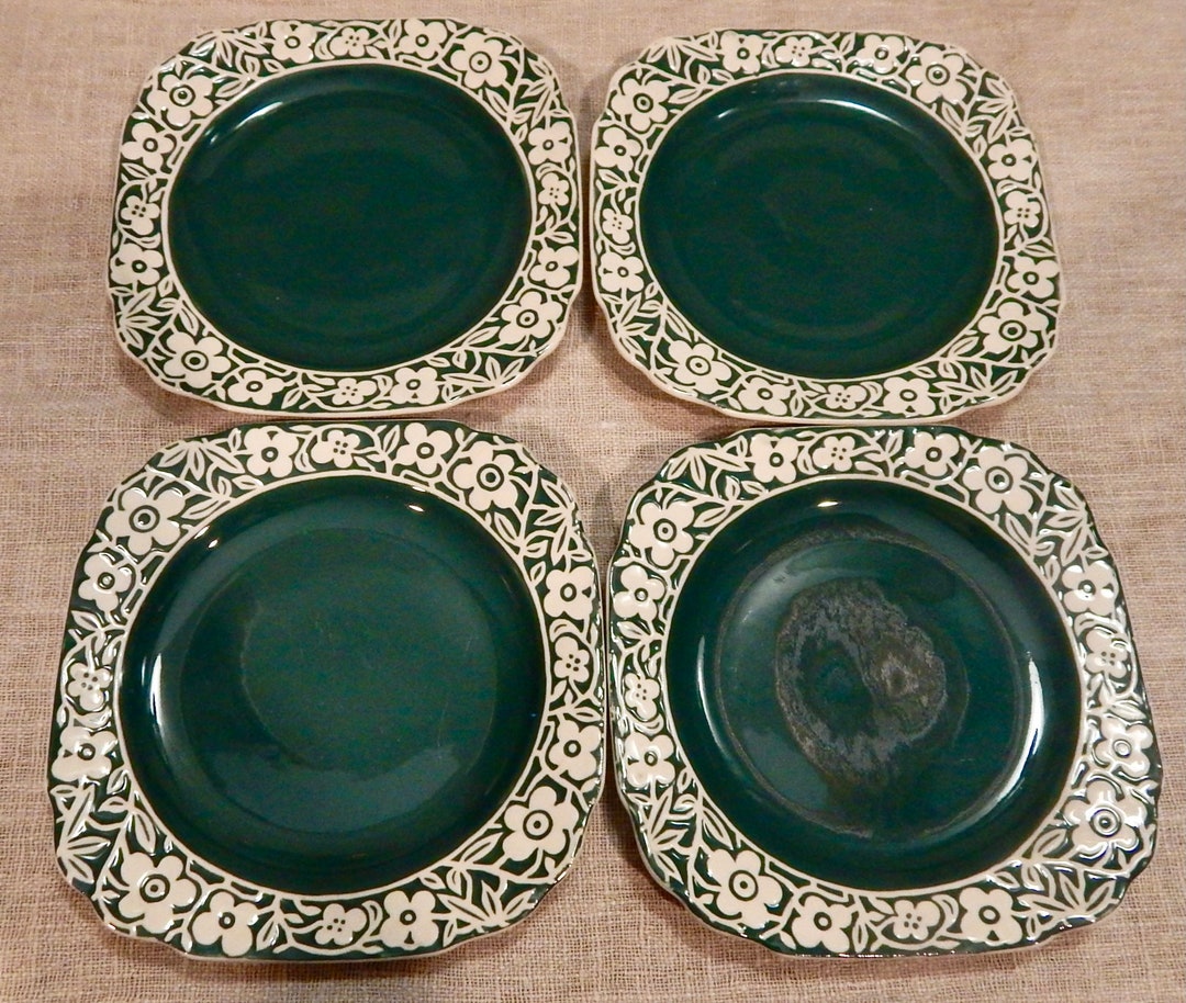 Harker Pottery cameo Ware Set of Four Side Plates - Etsy