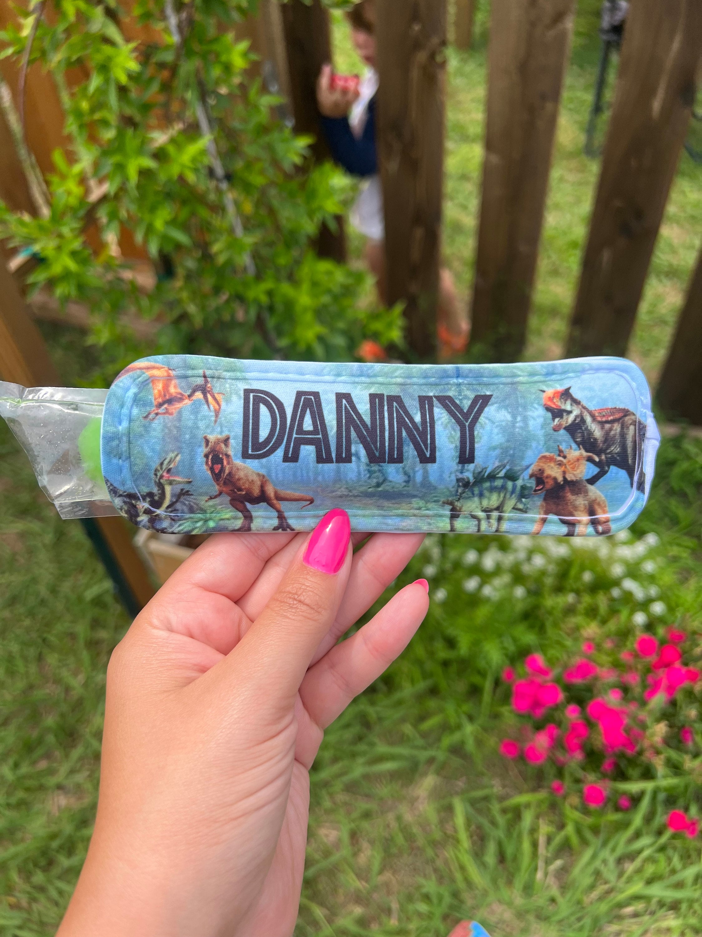 PERSONALIZED Ice Pop Holder, Dinosaur Ice Pop Holder, Popsicle Holder ...