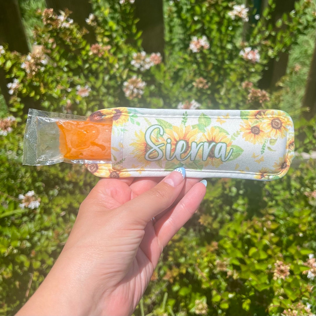 PERSONALIZED Ice Pop Holder, Flower Popsicle Holder, Sunflower Ice Pop ...