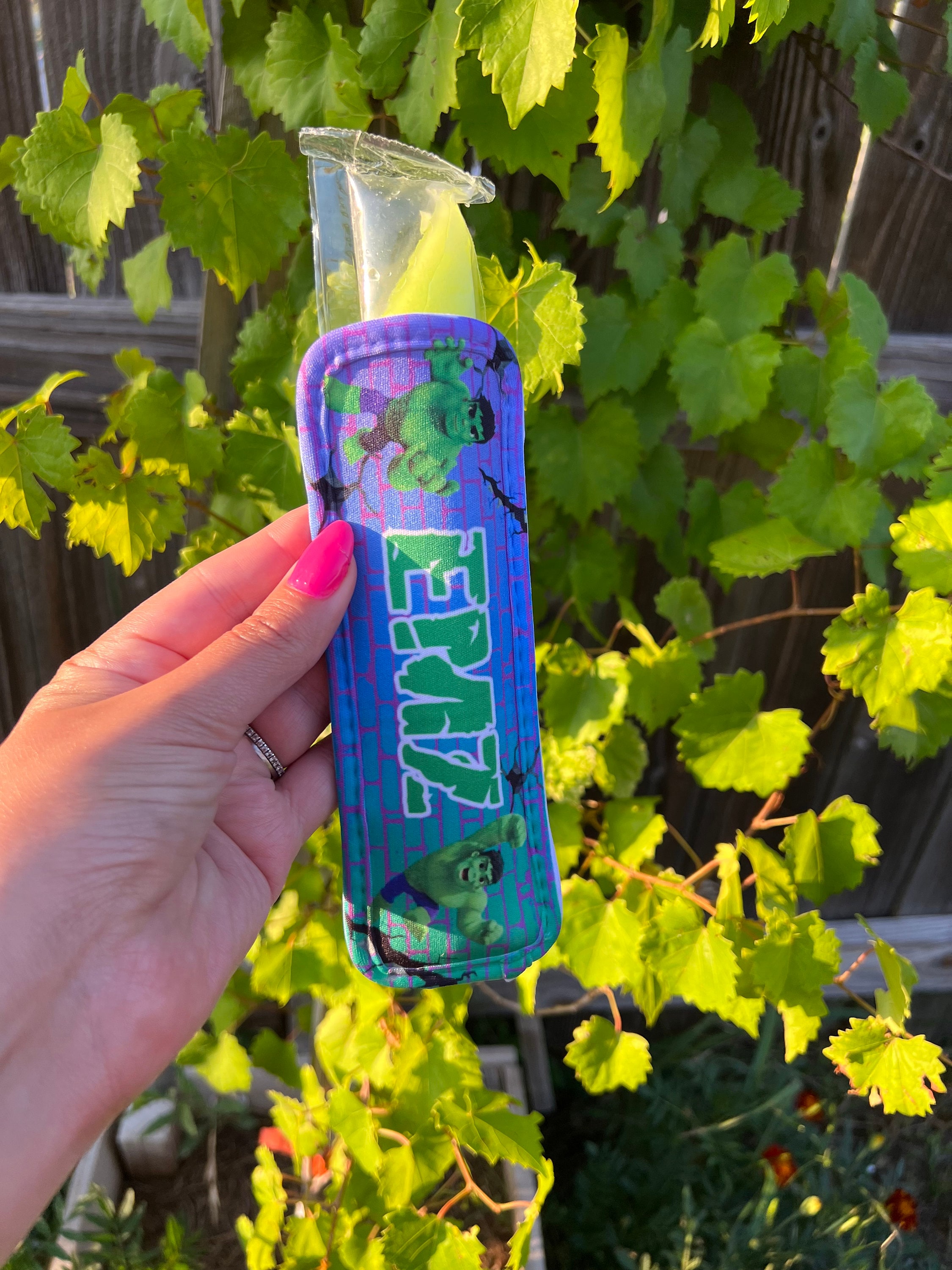 PERSONALIZED Ice Pop Holder, the Hulk Ice Pop Holder, Spidey Ice Pop ...