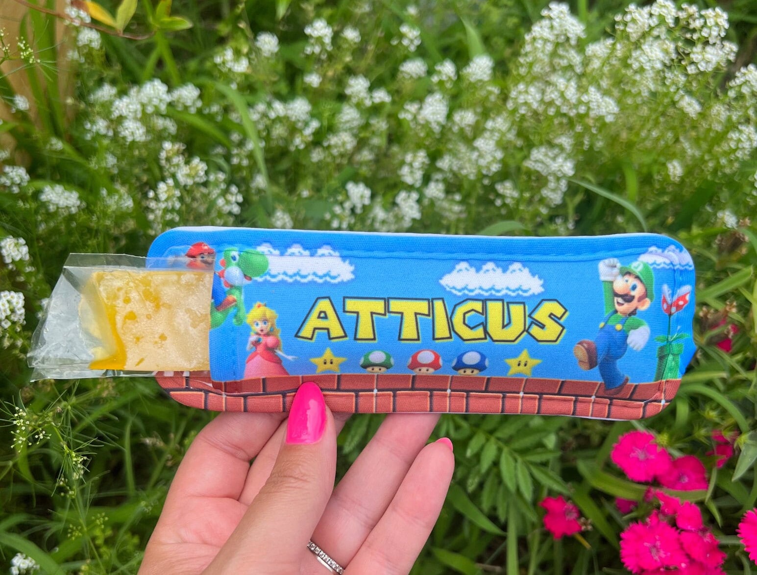 PERSONALIZED Ice Pop Holder, Super Mario Ice Pop Holder, Popsicle ...