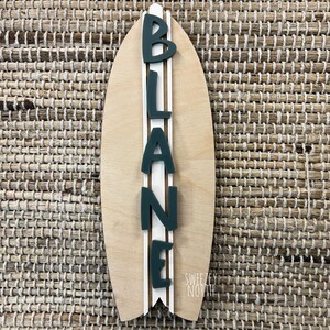 Surf Board Name Sign | Surf Board Decor | Little Surfer | Surf Theme ...